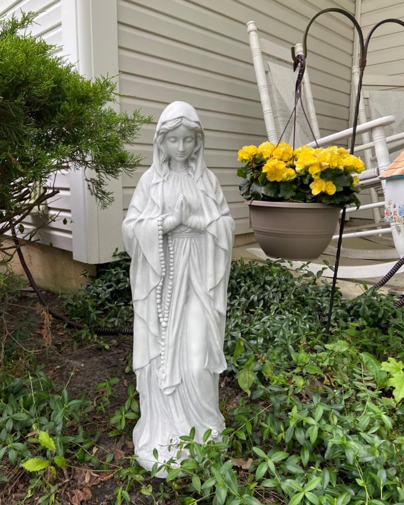 30 Inch Virgin Mary Praying Statue Blessed Mother Lady Magnesium Oxide ...