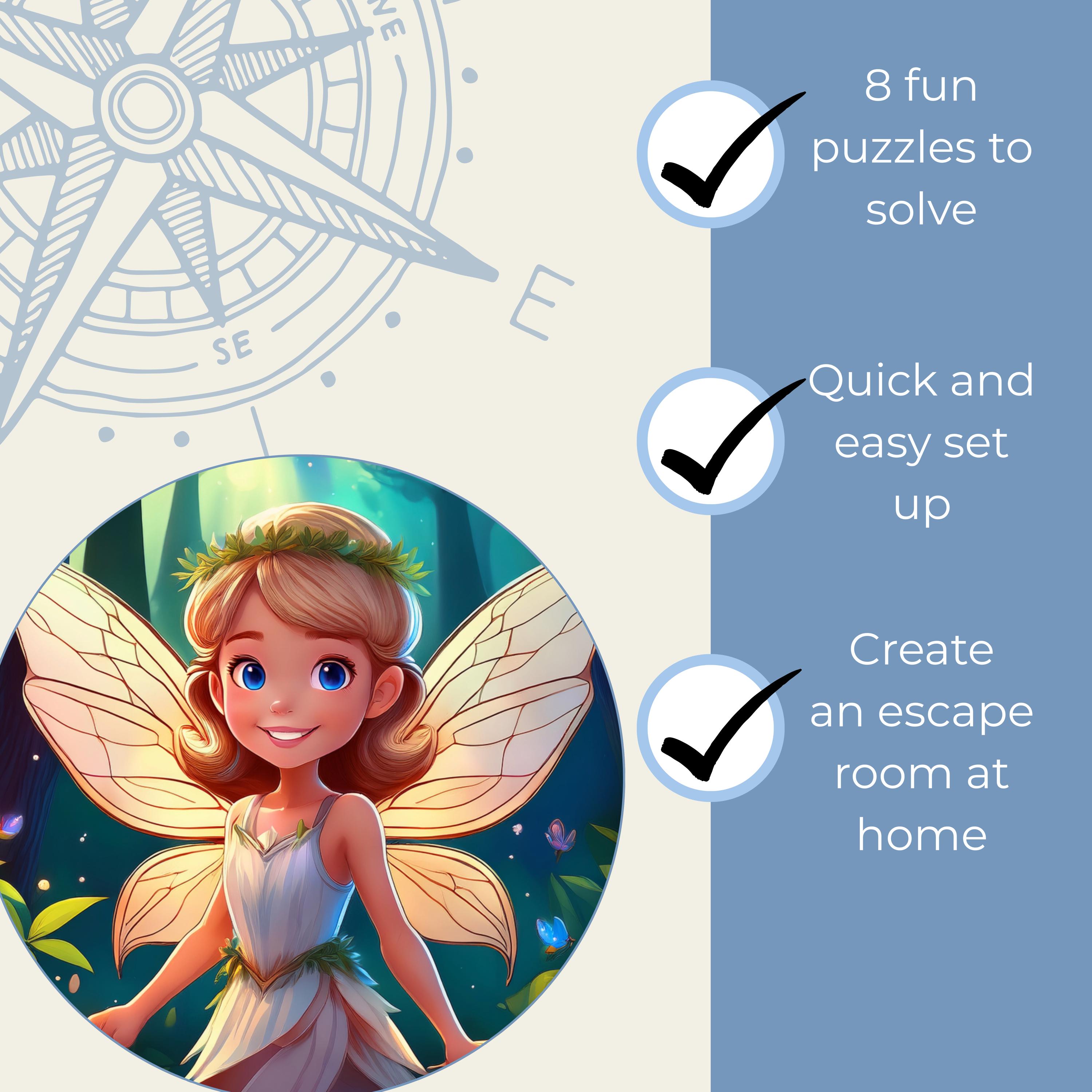 Fairy Escape Room Game: Printable Kids Treasure Hunt (ages 4-7) PDF ...
