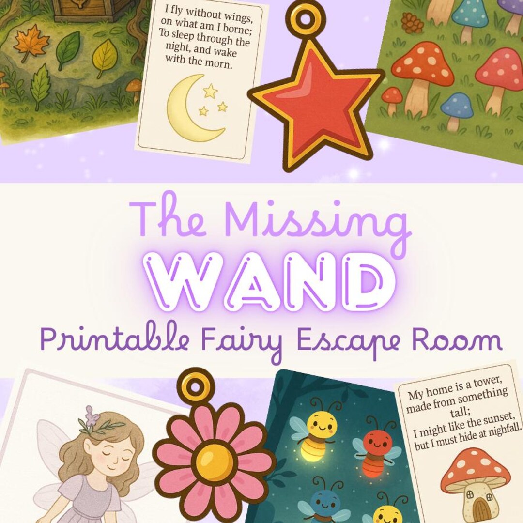 Fairy Escape Room: Kids Printable Treasure Hunt (ages 4-7) (PDF ...