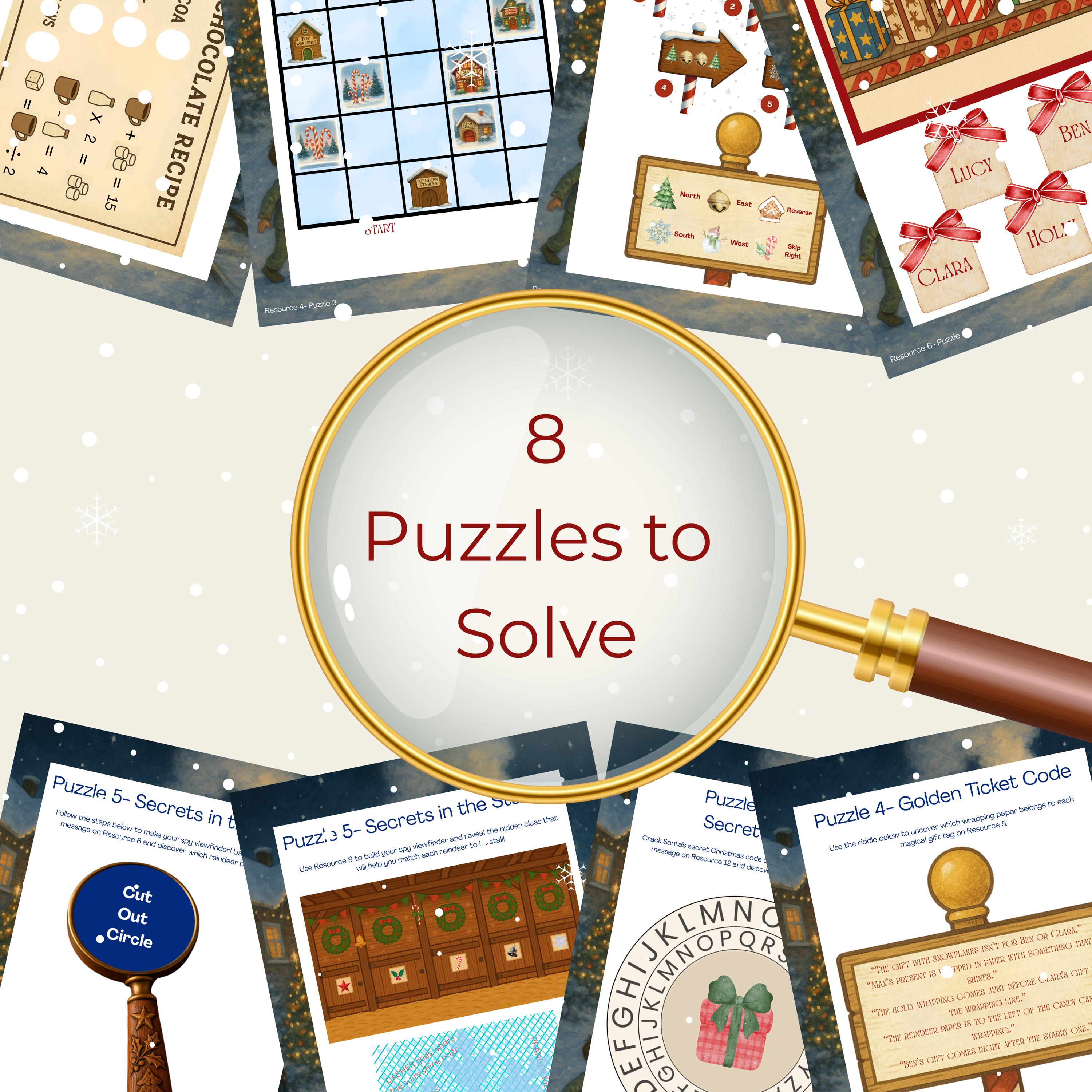 Printable Christmas Escape Room: Polar Express Train Adventure (ages 8 ...