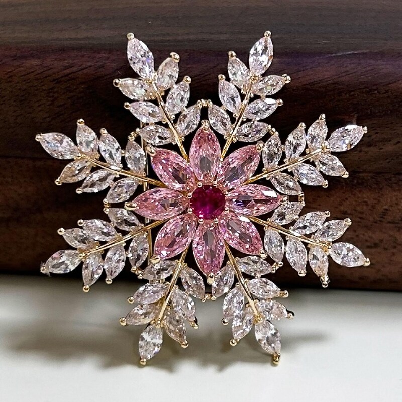 Snowflake Brooches and Pins - Etsy