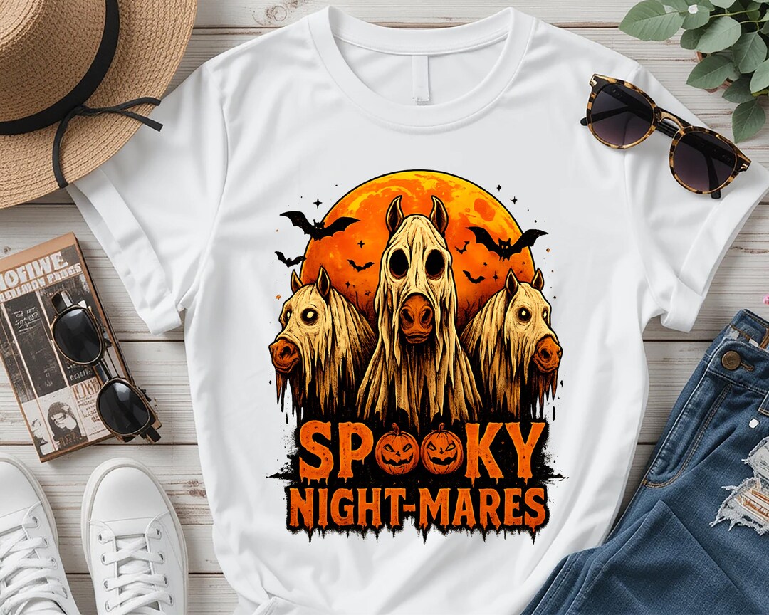 Spooky Night-mares PNG | Creepy Ghost Horse Halloween Sublimation ...