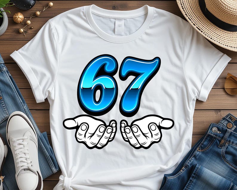 67 Number Hands Design | Digital Download PNG | High-resolution ...