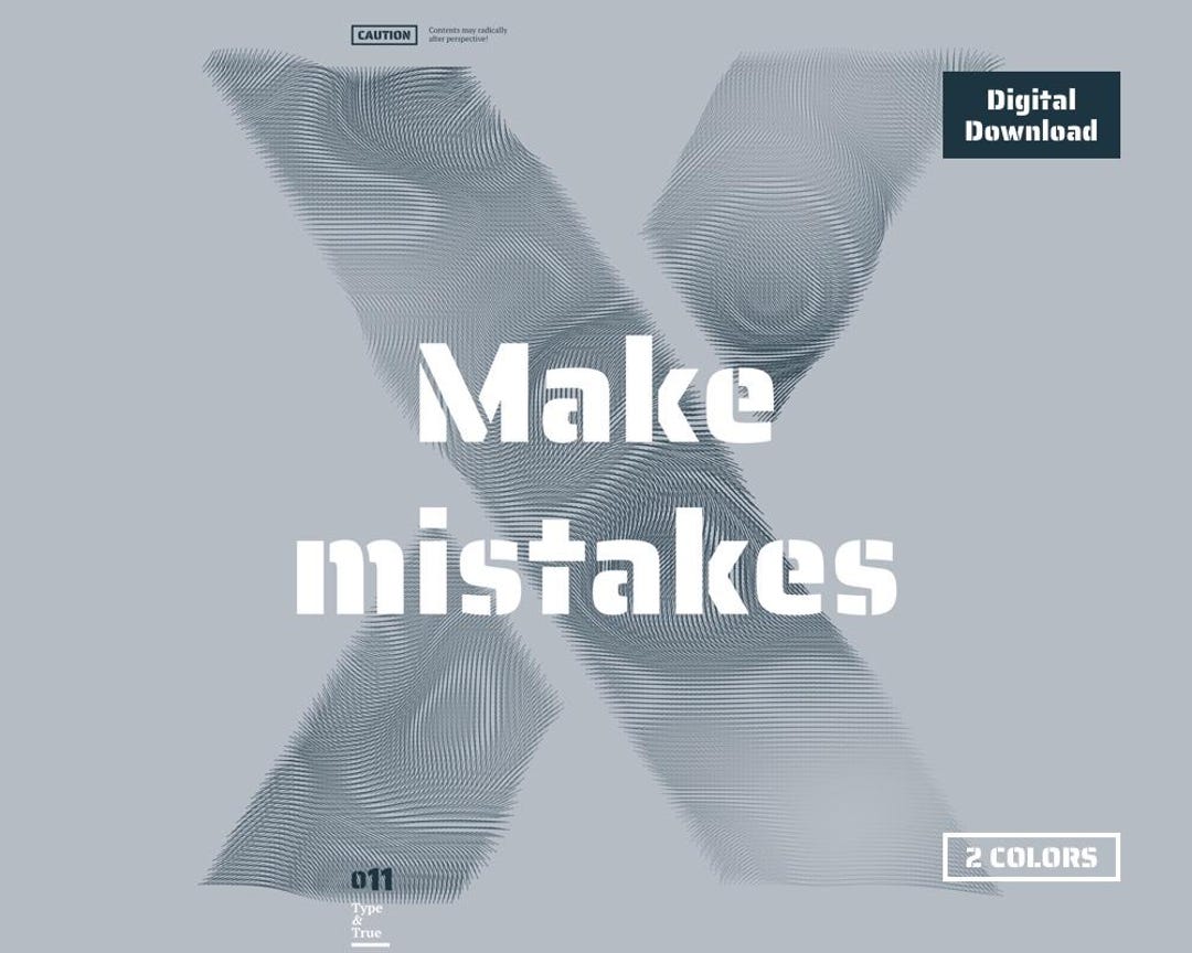 Poster Make Mistakes – Print Instant Download - Etsy