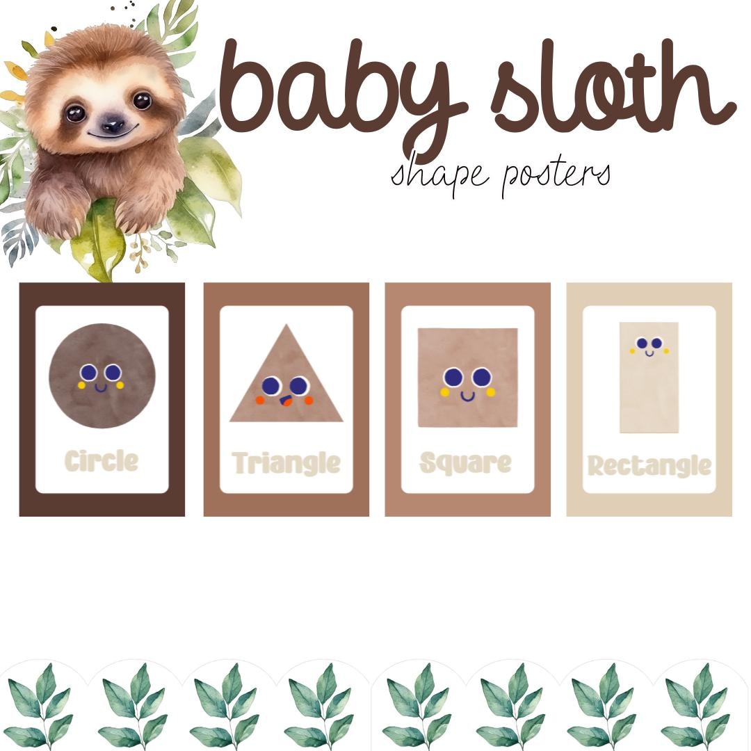 Baby Sloth Classroom Decor Posters: Teacher Pack (digital Download, - Etsy