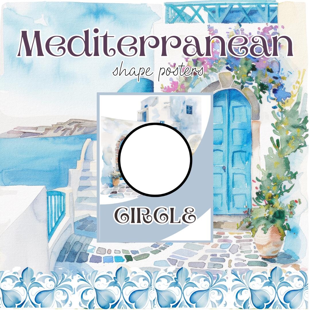 Mediterranean Classroom Decor Posters: Shapes Theme (digital Download ...