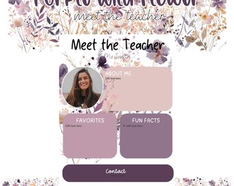 Purple Wildflowers Alphabet Posters Classroom Decor Bundle Teacher ...