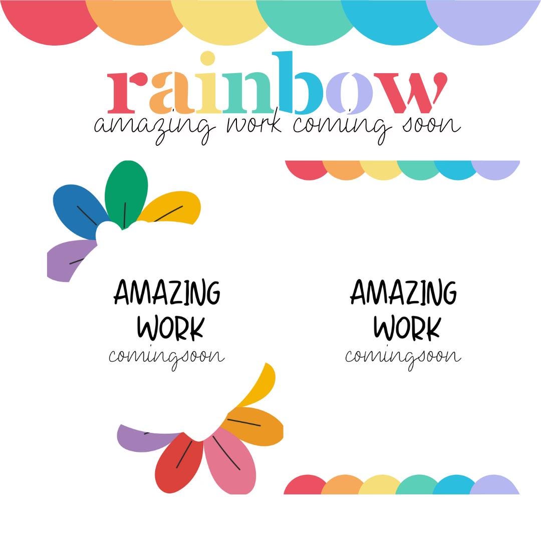 Rainbow Classroom Decor, Work Coming Soon (digital Download, Canva PRO ...