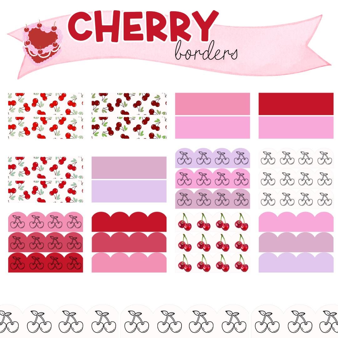 Cherry Bulletin Borders Classroom Decor Teacher Classroom Decor Pack - Etsy