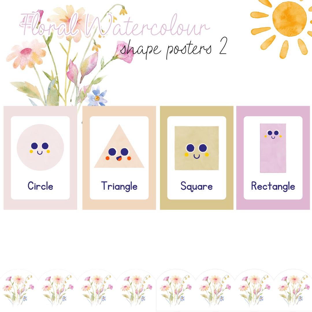 Floral Watercolor Classroom Posters: Teacher Decor (digital Download ...