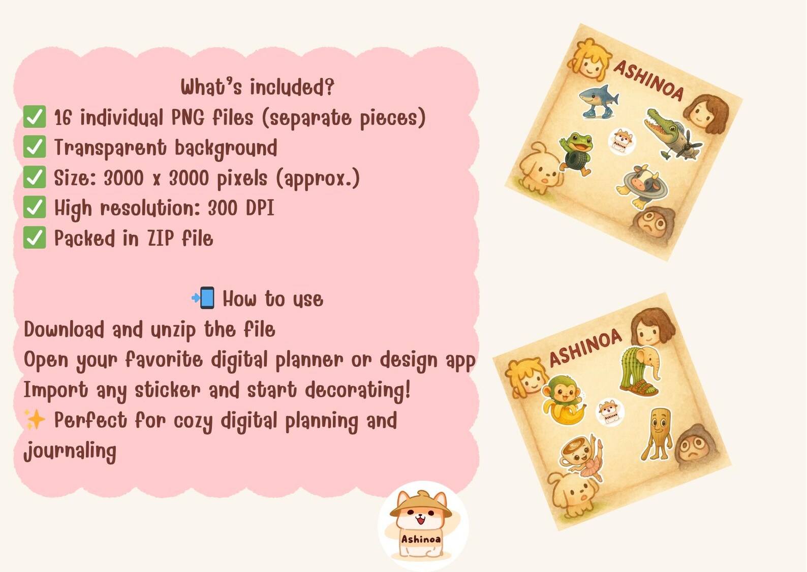 Italian Brainrot Chibi Stickers: Digital Planner PNG Files (16-pack) - Etsy