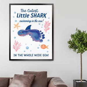 The Cutest Little Shark Handprint Art - Printable Footprint Keepsake ...