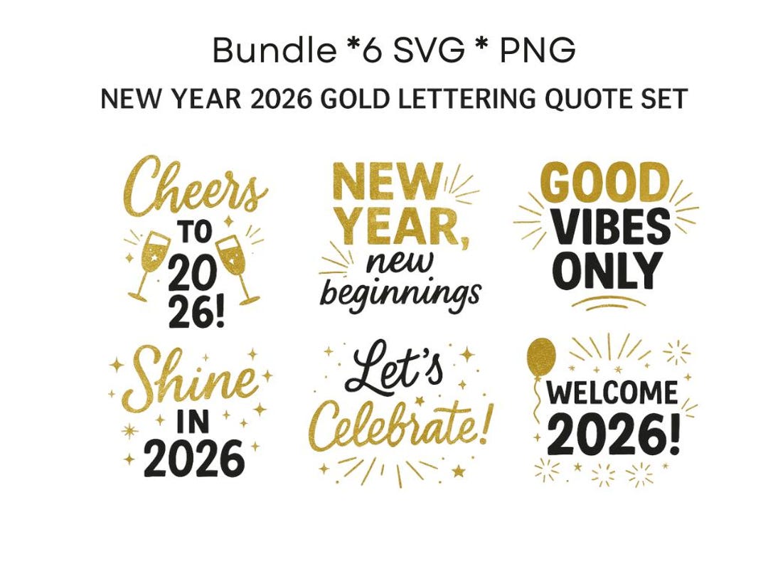 Happy New Year 2026 Bundle - Etsy