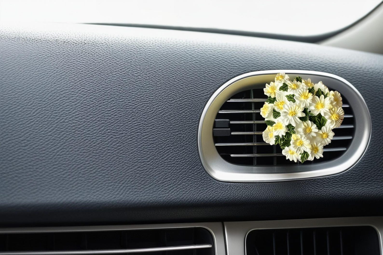 Handmade Plaster Flower Car Diffuser | Car Vent Clip Air Freshener ...
