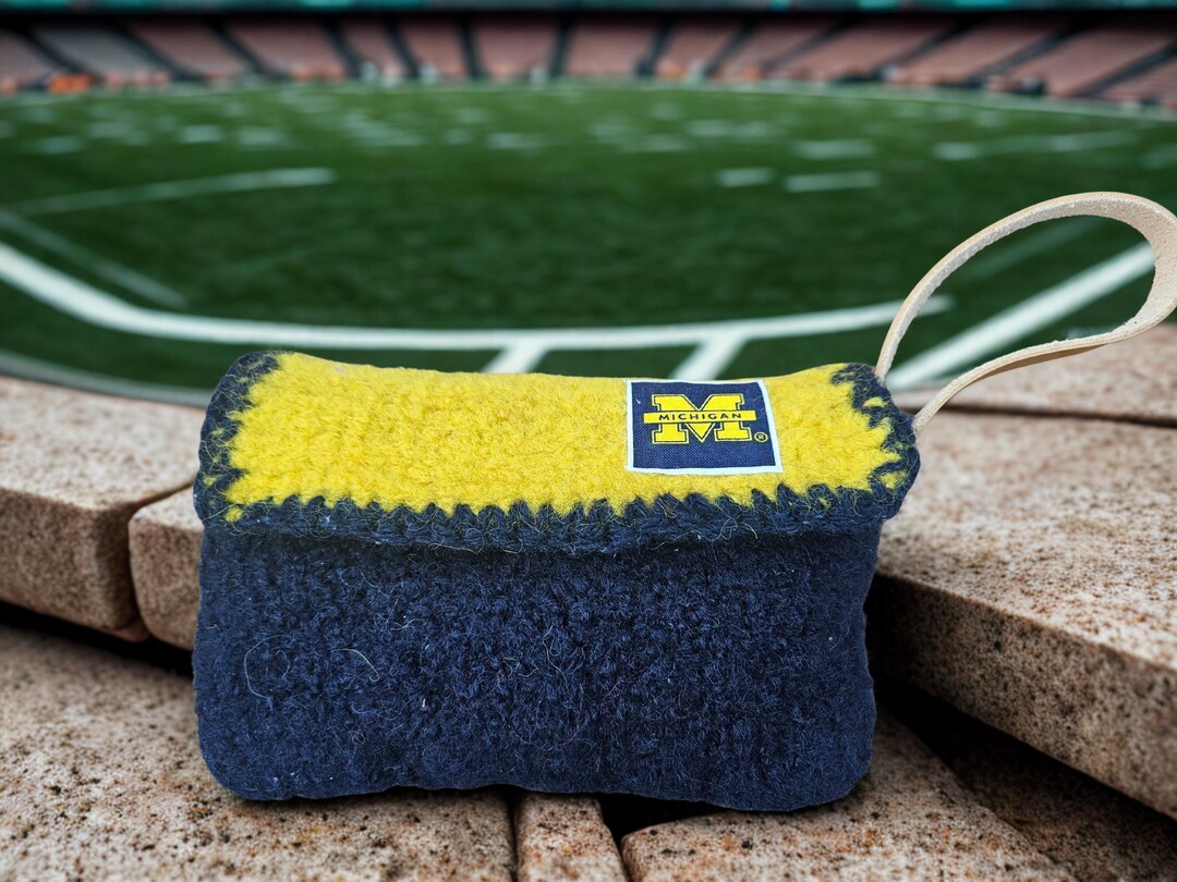 Handmade Crocheted Felted Wool College Handbag: University of Michigan ...