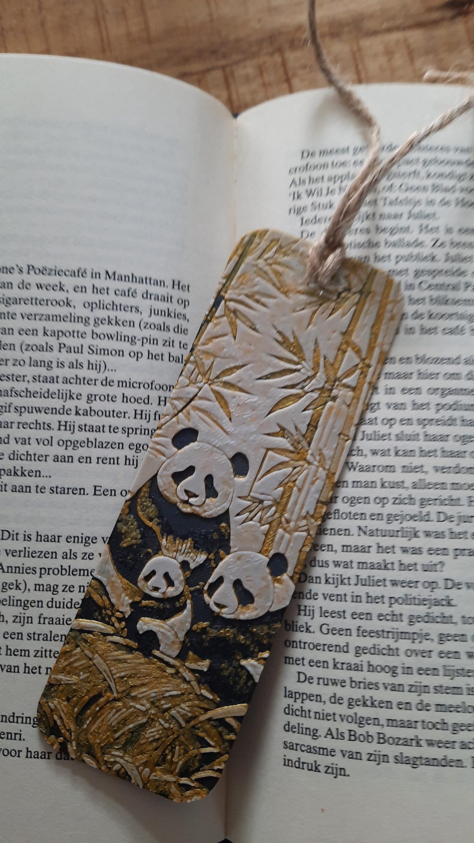 Panda Family Bookmark – 3D Printed Black Gold – Unique Gift Bookmark - Etsy