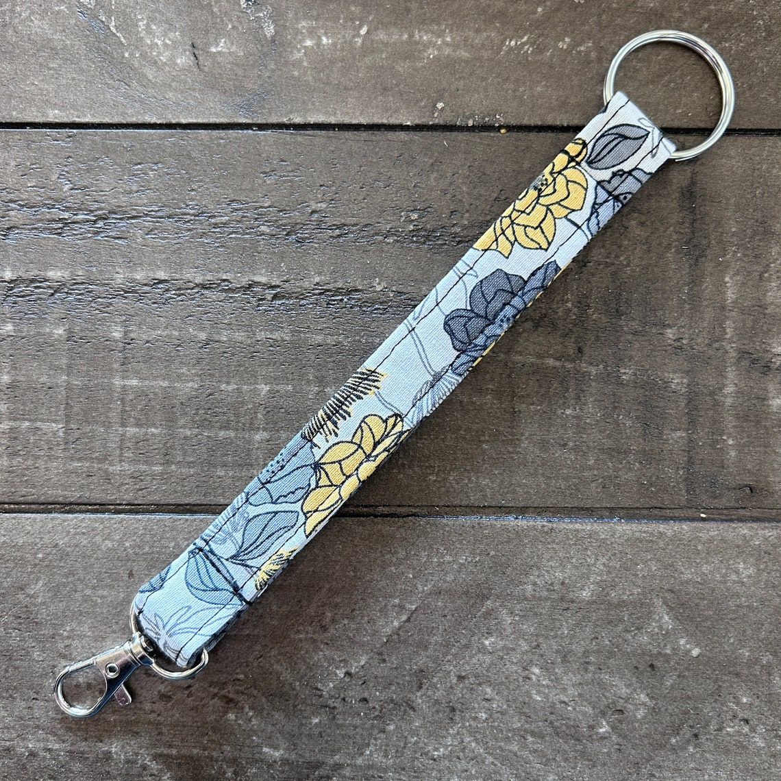 Floral Keychain Lanyard, Wristlet Strap, Key Fob Holder, Wallet Strap ...