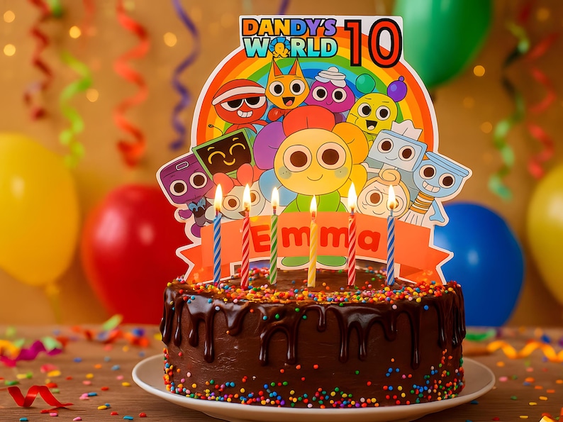 Dandy's World Party Topper Printable (canva Edit) — Kids Birthday ...