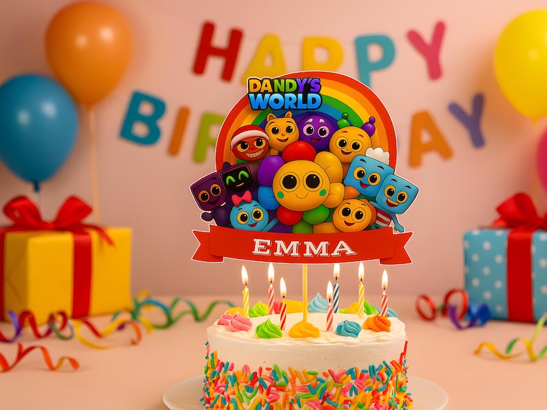 Dandy's World Party Topper Printable (canva Edit) — Kids Birthday ...
