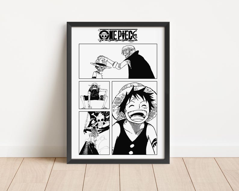 Luffy One Piece Style Poster, One Piece Classic Canvas Poster, Home ...
