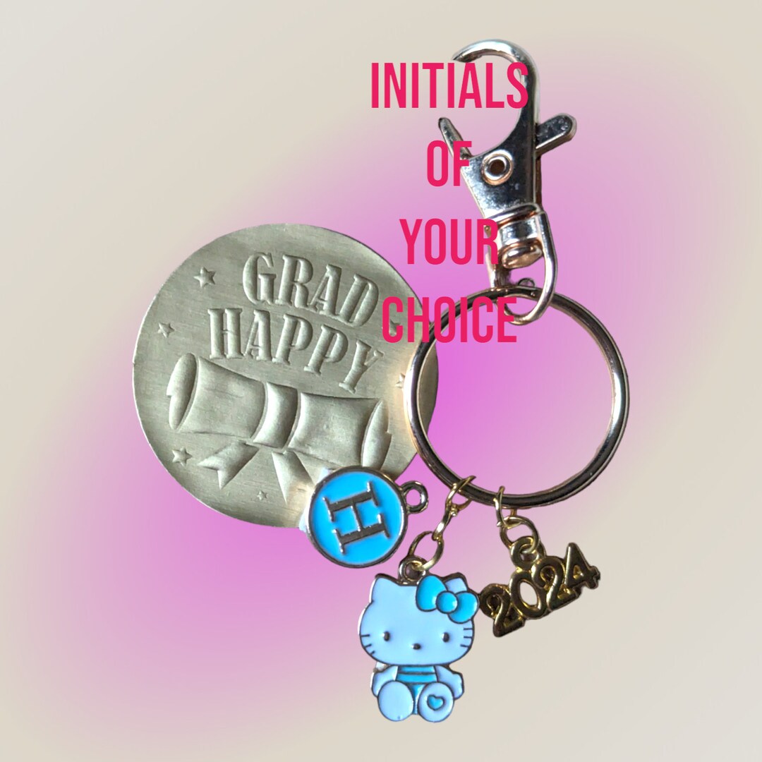 Ready to Ship Hello Kitty Graduation Keychain 2024 Personalized Choice ...