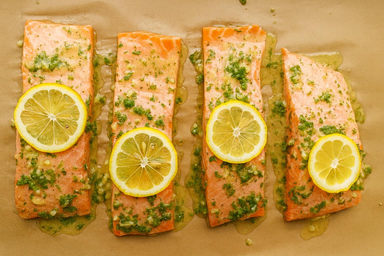 Baked Salmon Recipe Printable | Lemon Garlic Salmon | Healthy Dinner ...