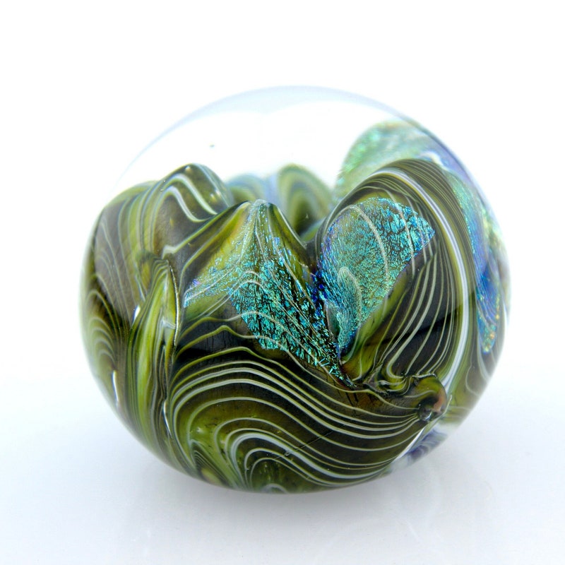 Glass Art Paperweight Wave - Etsy
