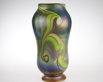 Iridescent Art Glass Vase by Eric W. Hansen - Etsy