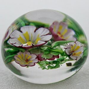 Lampwork Art Glass Floral Paperweight by Eric W. Hansen - Etsy