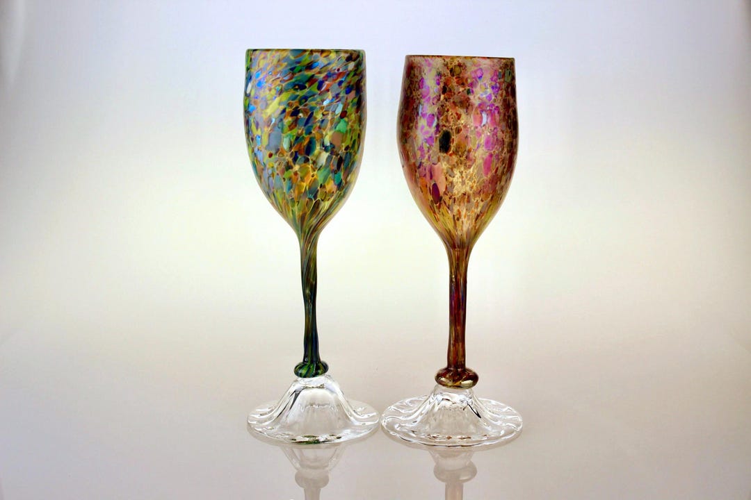 Art Glass Goblets by Eric W. Hansen - Etsy