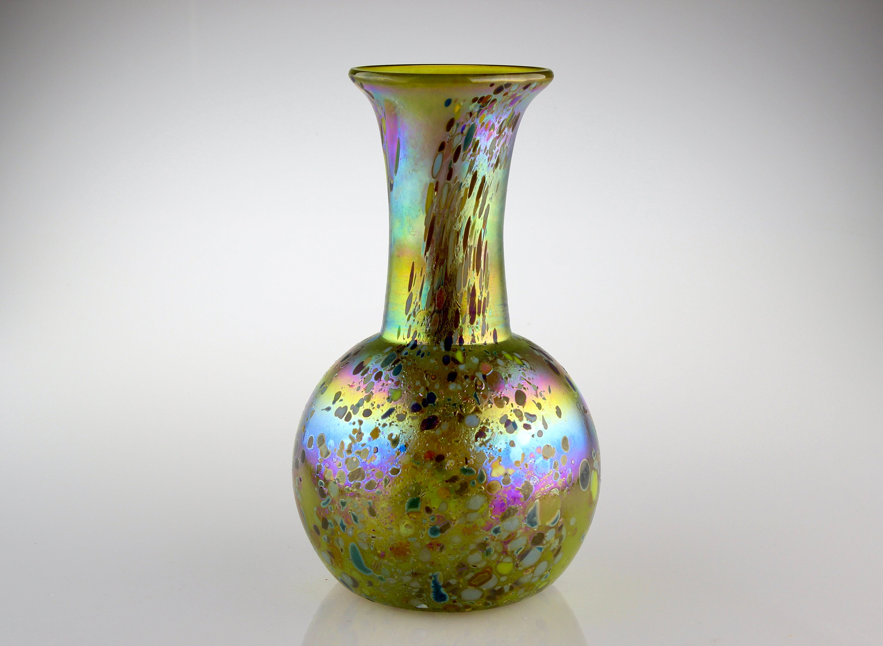 Iridescent Art Glass Vase by Eric W. Hansen - Etsy
