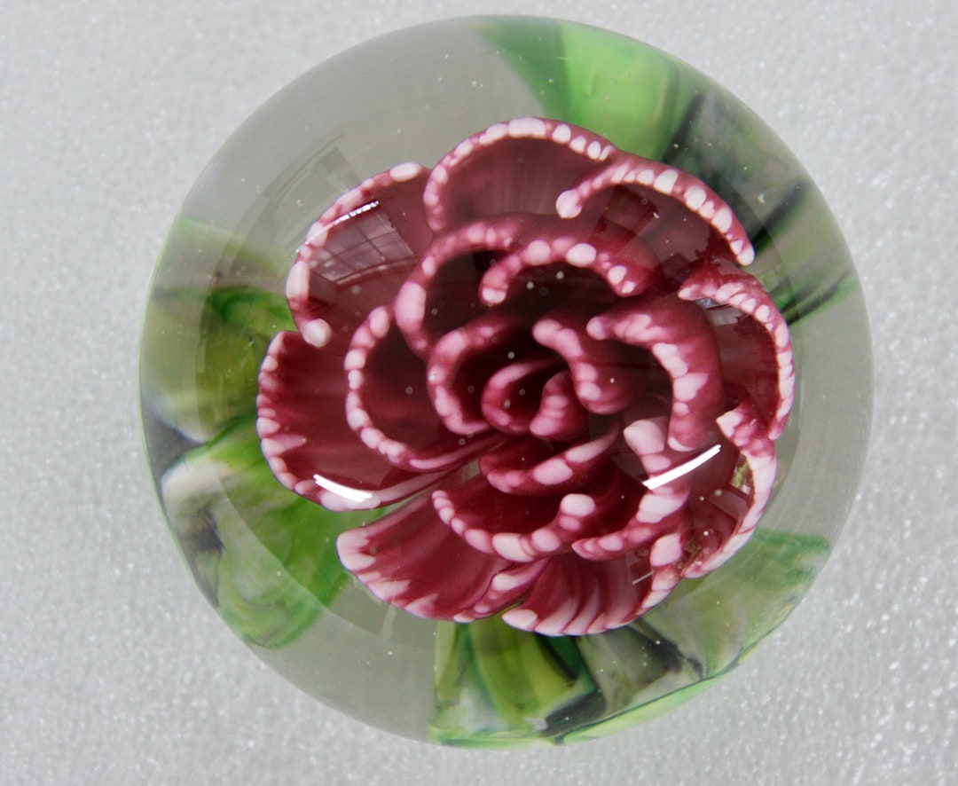 Red Rose Paperweight by Eric W. Hansen - Etsy