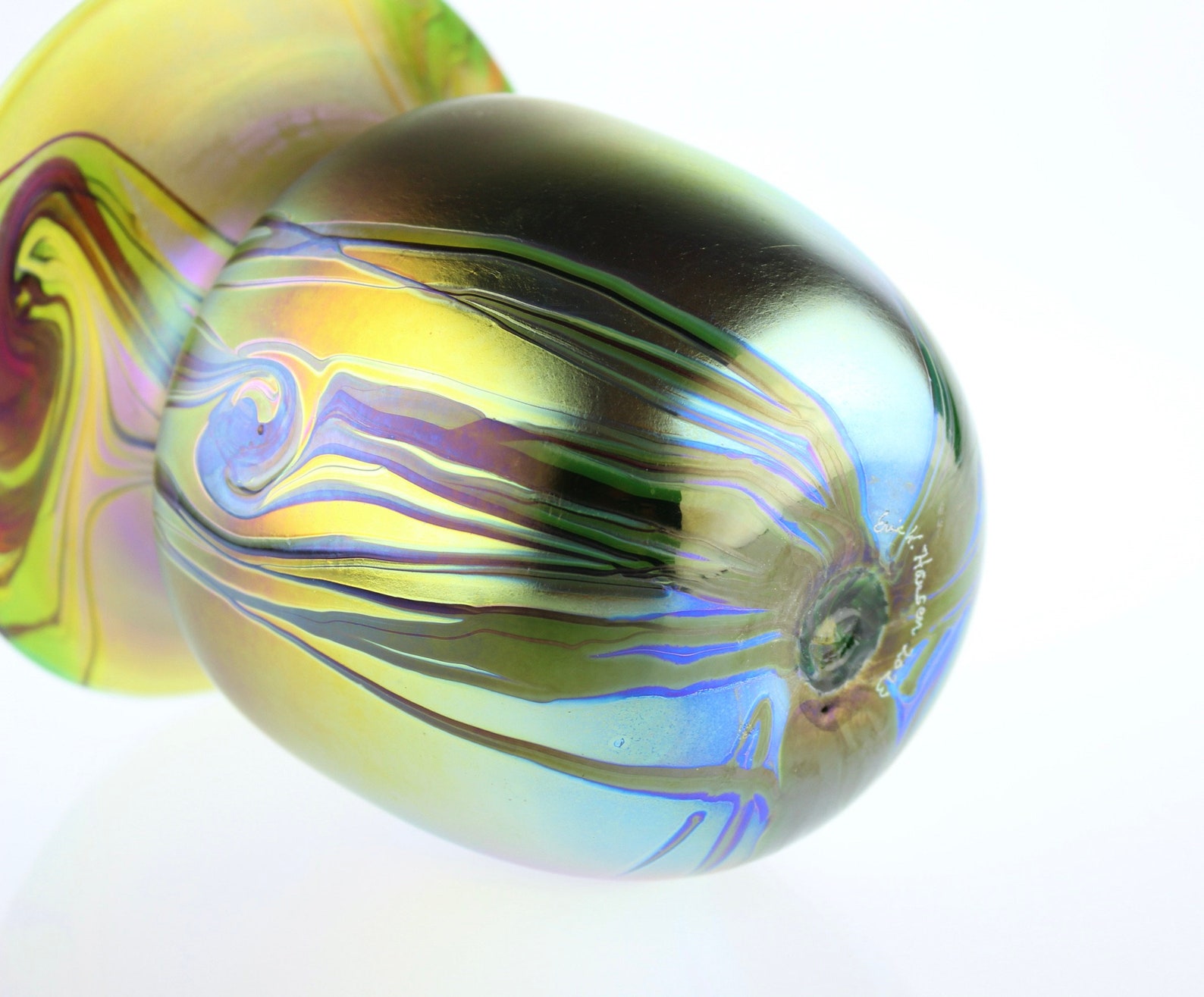 Iridescent Spittoon Hand Blown Art Glass by Eric W. Hansen - Etsy