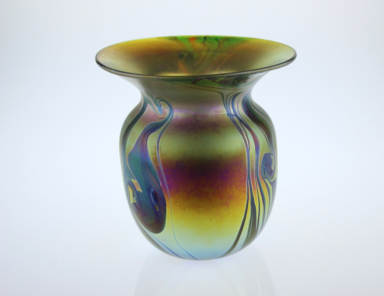 Iridescent Spittoon Hand Blown Art Glass by Eric W. Hansen - Etsy