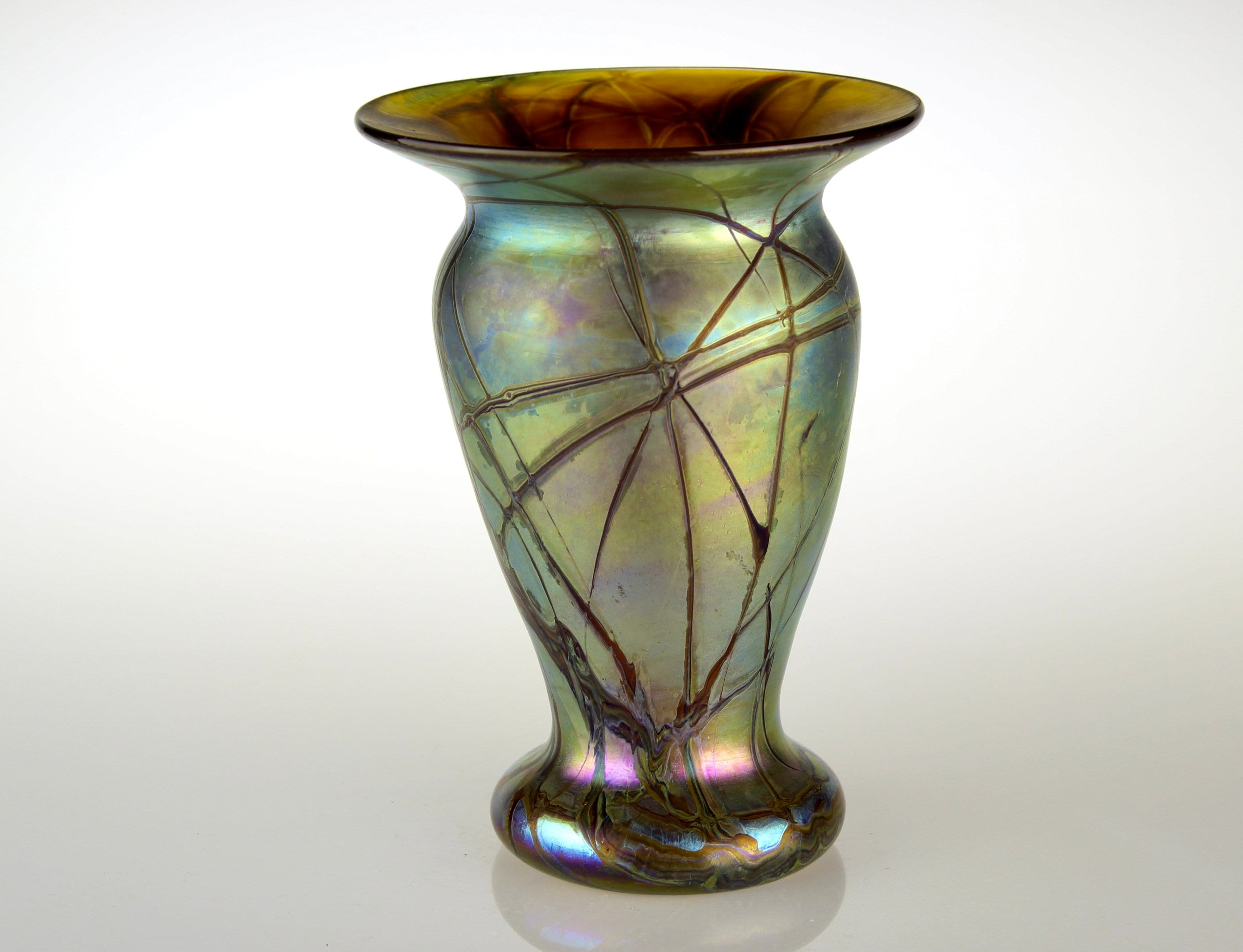 Iridescent Amphora Vase - Hand Blown Art Glass by Eric W. Hansen - Etsy