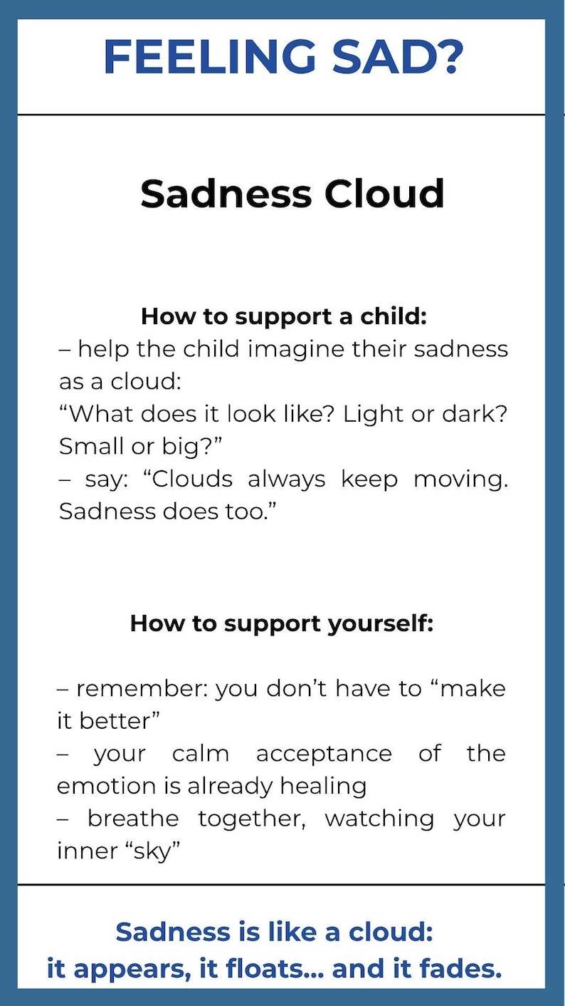 100 Emotion Cards Printable Toolkit for Parents Calm Down and Emotional ...