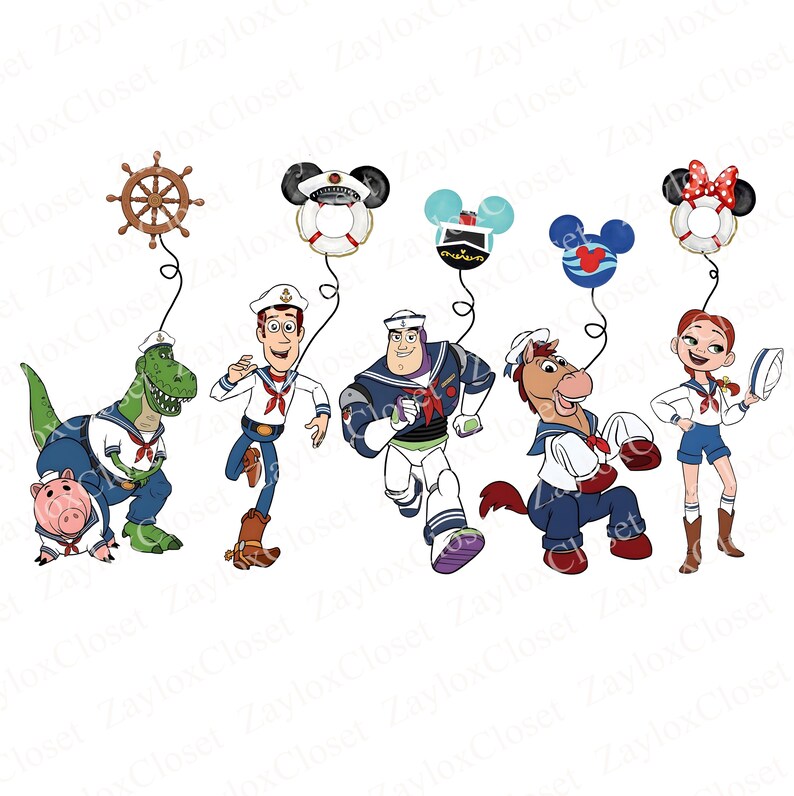 Toy Story Sailor Cruise PNG, Woody Buzz Jessie Sailor Squad, Disney ...