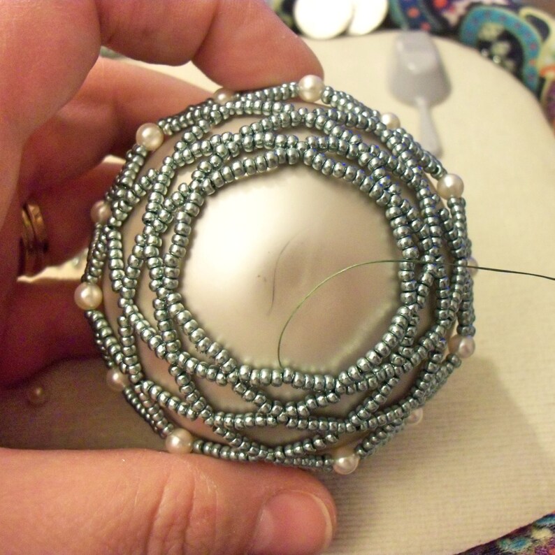 Tutorial Beaded Bauble Christmas Ornament - Etsy