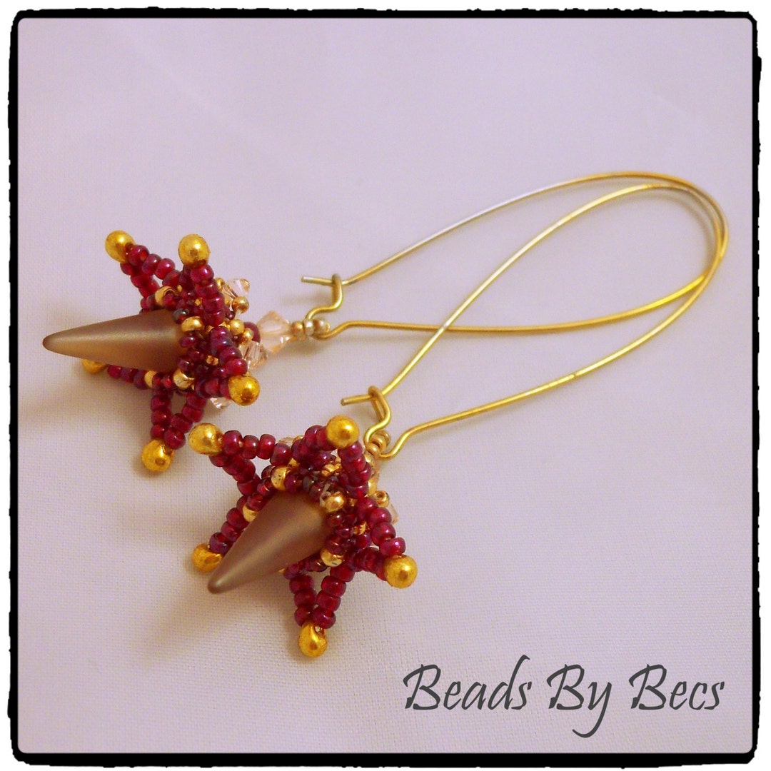 Tutorial: Midnight Fuchsia Earrings - Etsy