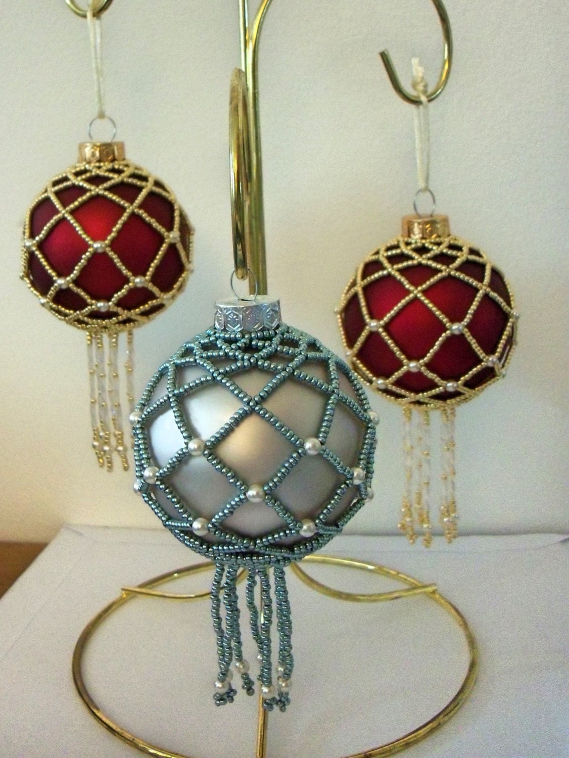 Tutorial Beaded Bauble Christmas Ornament - Etsy
