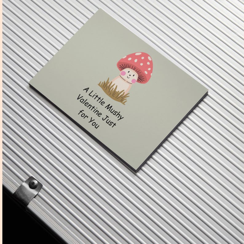 Mushroom Valentines for Kids Printable – DIY Valentine’s Day Cards for ...