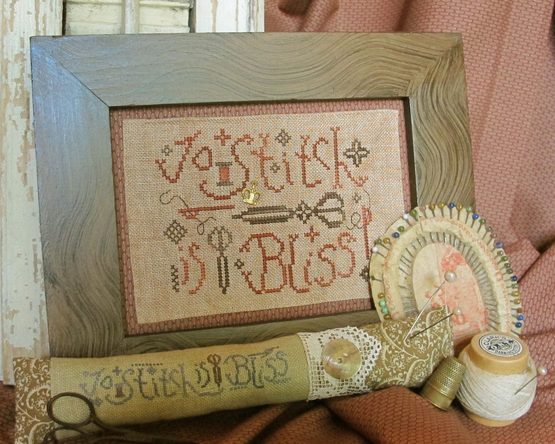 To Stitch is Bliss ~ Cross Stitch Pattern - Etsy