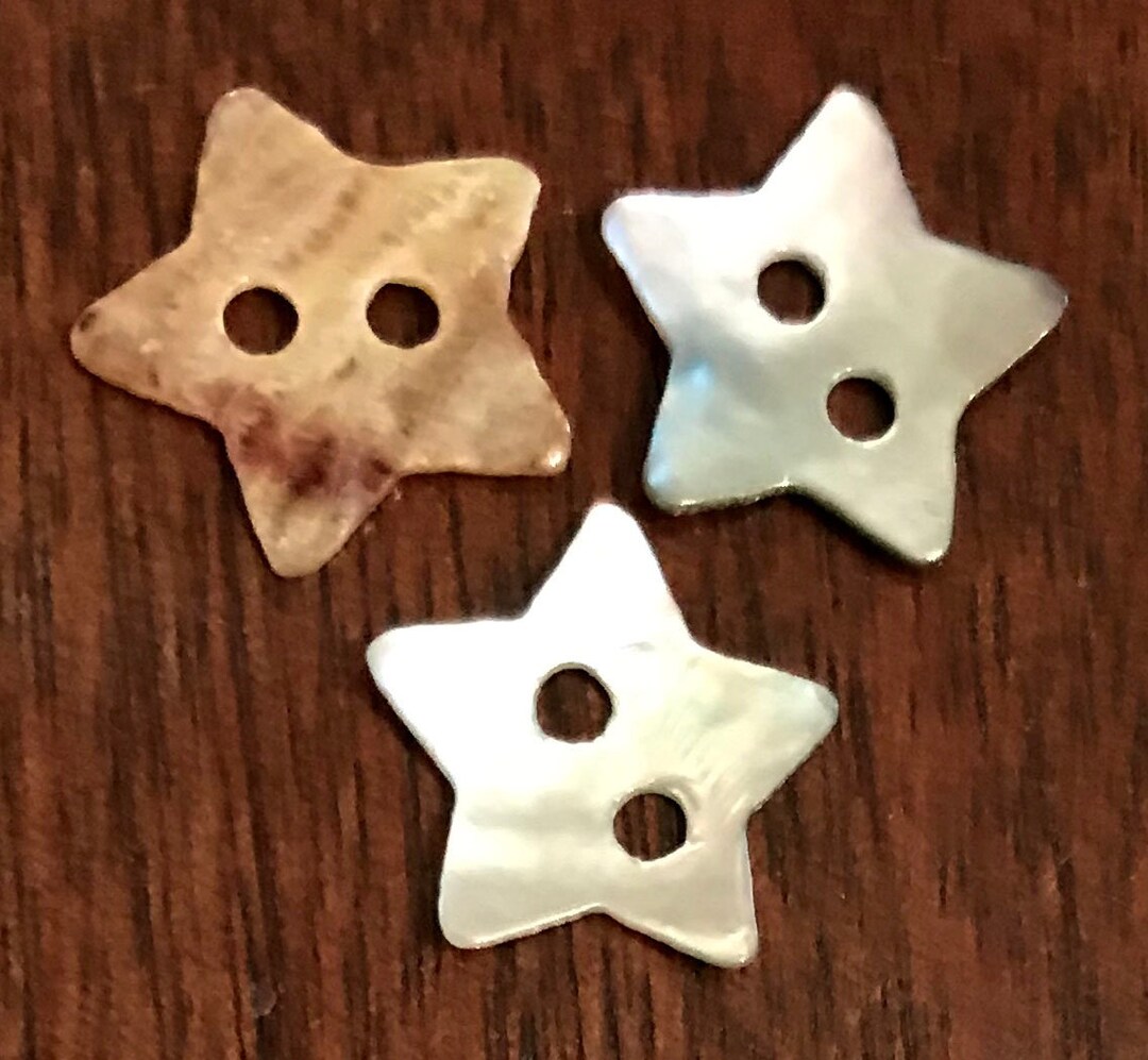 Pearl Star Buttons ~ Package of Three ~ Price Includes Shipping - Etsy