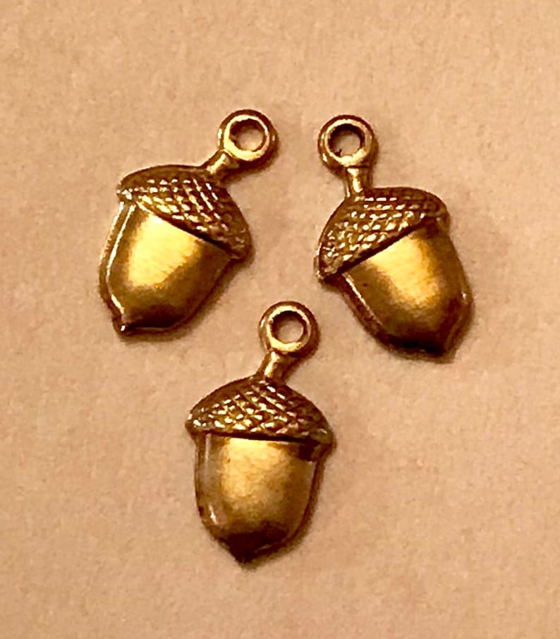 Mini Acorn Charm (3 to A Package) Price Includes the Shipping - Etsy