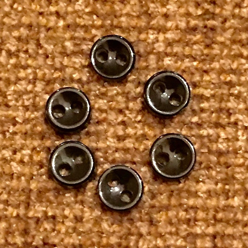 Black and Gold 6mm Buttons - Etsy