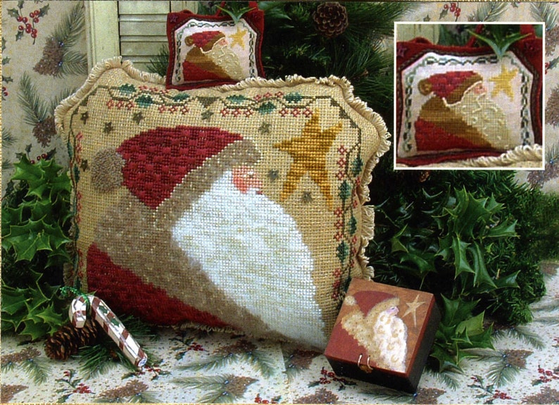 Elegant Kris Kringle Cross Stitch Pattern - Etsy