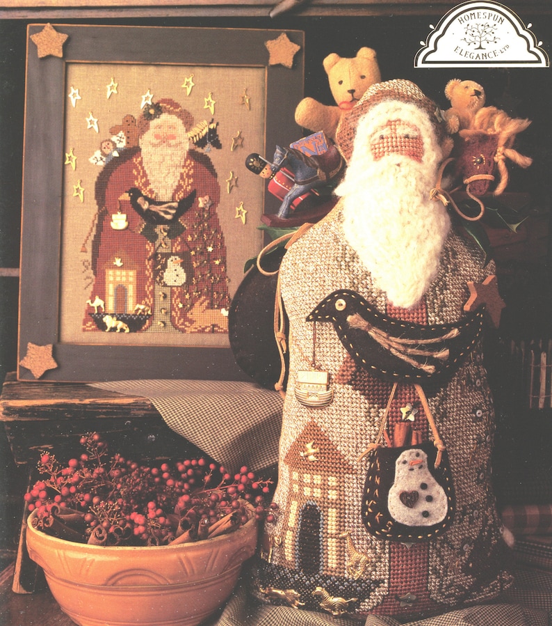 Cinnamon Stick Santa XII My Favorite Things Cross Stitch | Etsy