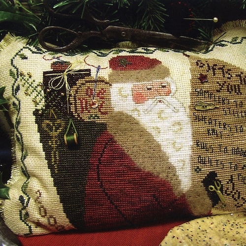 Cinnamon Stick Santa XI Folksy Santa Cross Stitch Pattern | Etsy
