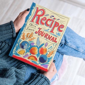 Custom Recipe Journal With Name – “cook Like an Artist” Hardcover ...