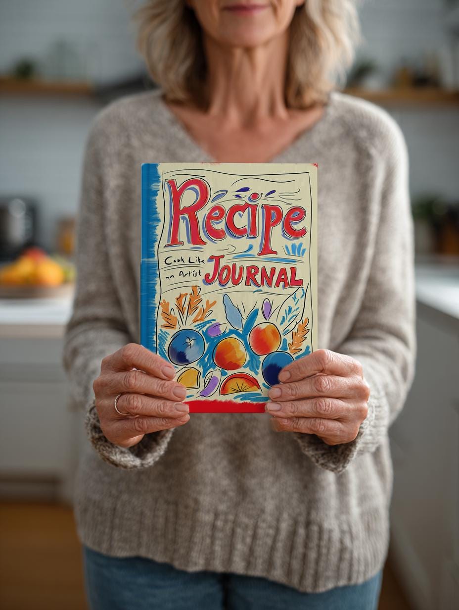 Custom Recipe Journal With Name – “cook Like an Artist” Hardcover ...